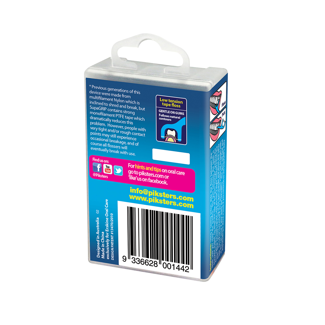 Piksters SupaGRIPs Individual Flosser Toothpicks 20pk | The House of Mouth™