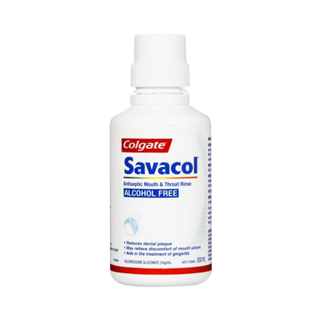 Colgate Savacol Alcohol Free Mouth and Throat Antiseptic Rinse 300ml ...