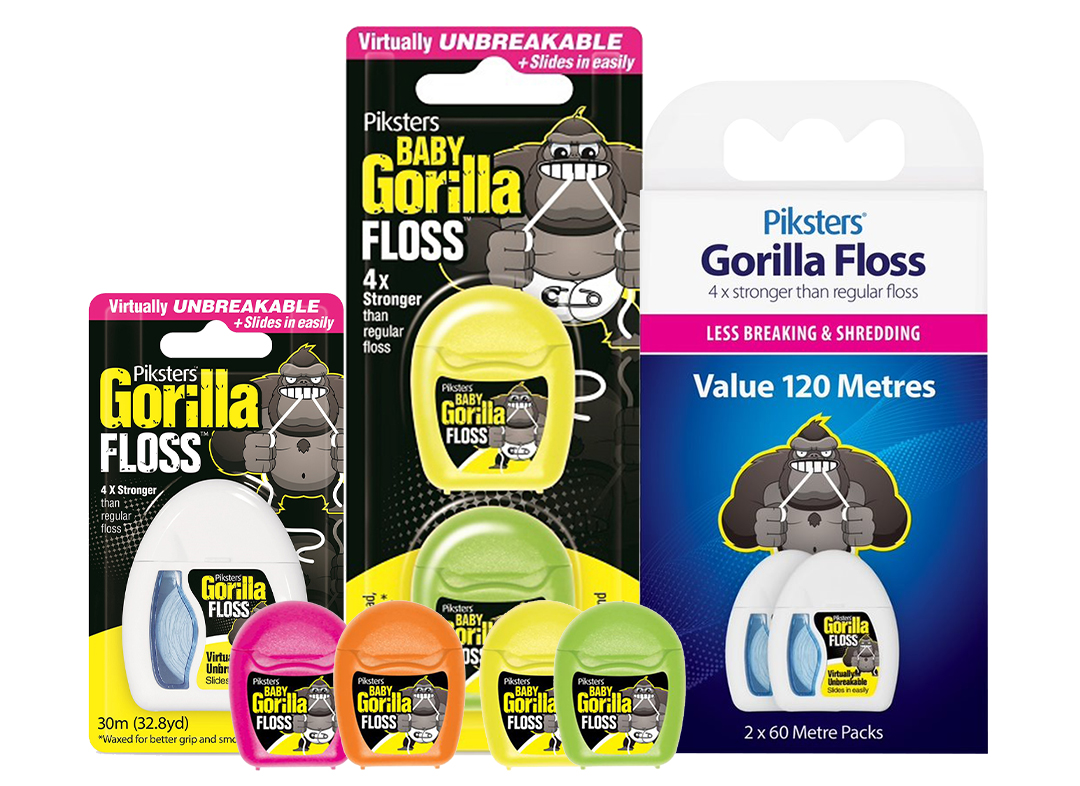 Piksters Gorilla Dental Floss Waxed 30m | The House of Mouth™